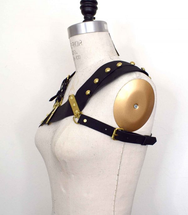 Martial Asymmetrical Leather Harness | LoveLornLingerie