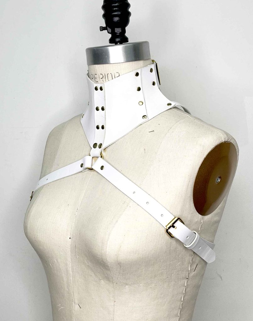 Stigma Black Leather Posture Collar Harness | LoveLornLingerie