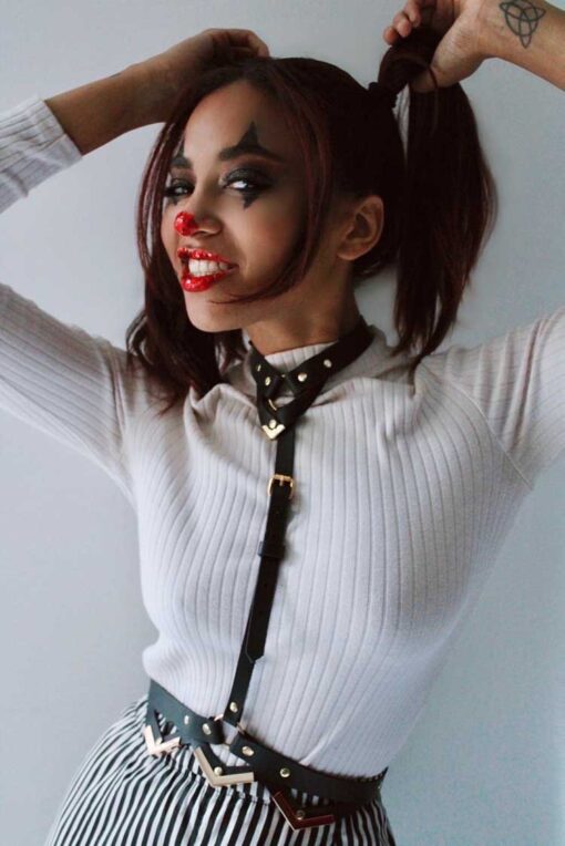 3 Ways to Style a Black Leather Harness for Fall | LoveLornLingerie