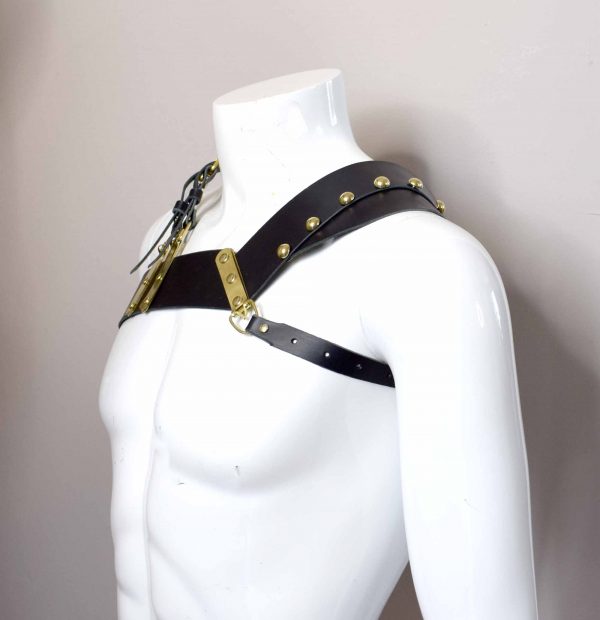 Martial Asymmetrical Leather Harness | LoveLornLingerie