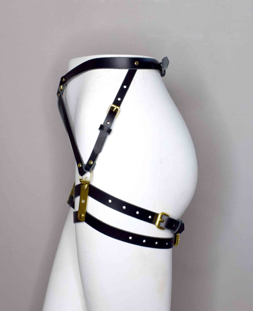 Nymph Leather Garter Leg Harness | LoveLornLingerie
